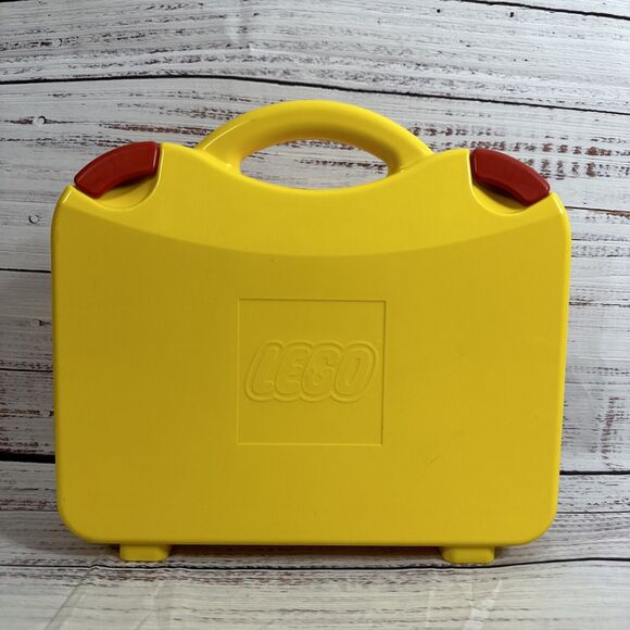 Lego | Toys | Lego Yellow And Orange Plastic Carrying Case Storage Box ...